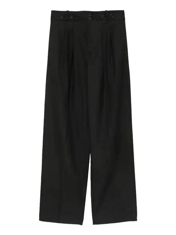 DÔEN Olivia Pleated Trousers - Black