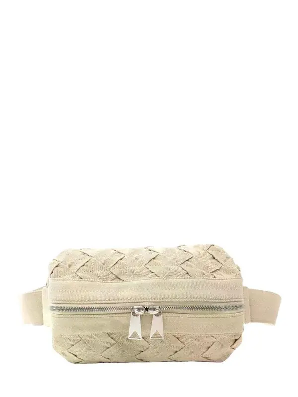 Bottega Veneta 2010s Intrecciato Webbing Belt Bag - Neutrals