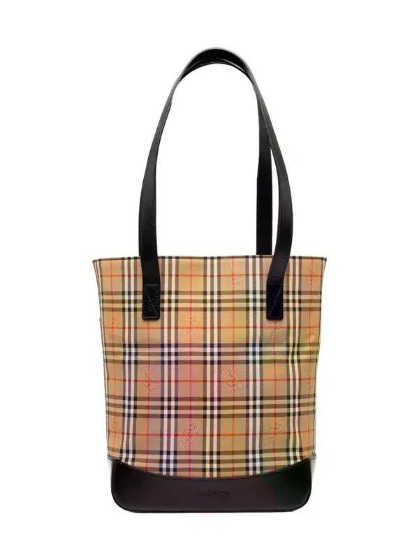 Burberry 2000-2007 Haymarket Check Canvas Tote Bag - Neutrals