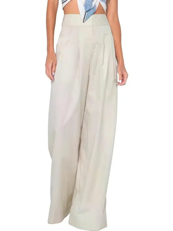 JBQ Logan Pleated Trousers - Neutrals