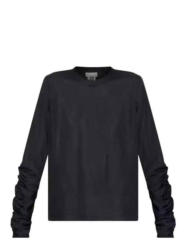 Noir Kei Ninomiya Ruched Long-sleeve Top - Black