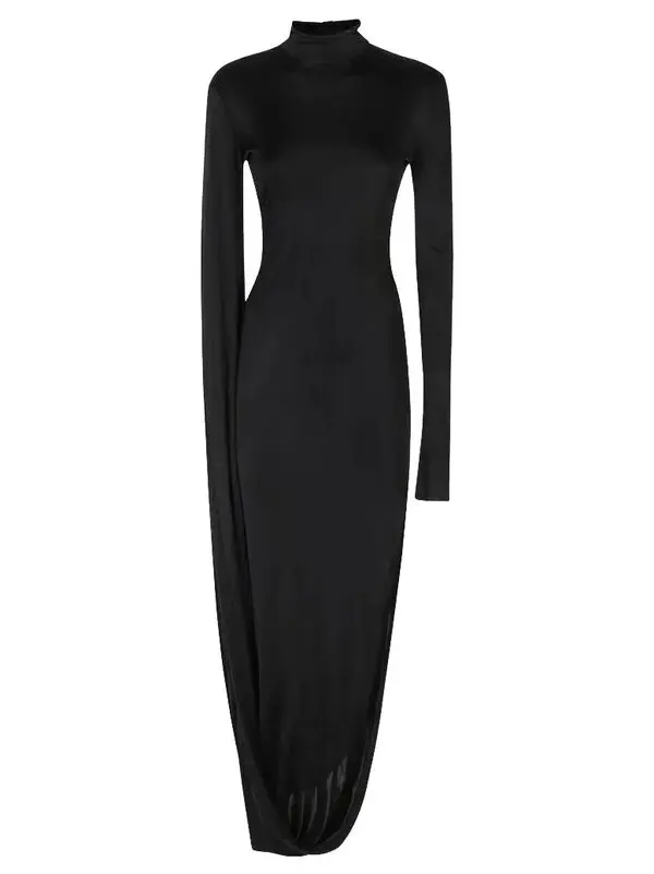 Giuseppe Di Morabito Draped Long-sleeve Dress - Black