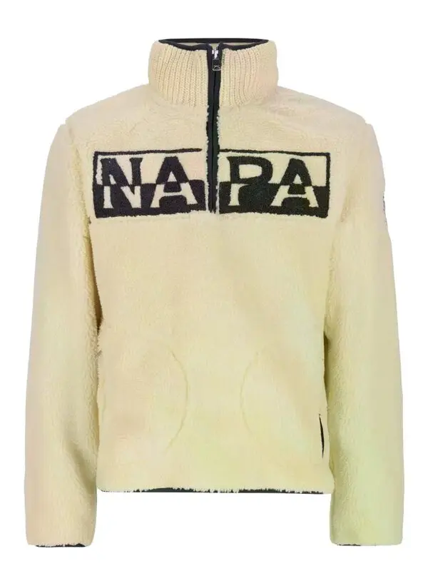 NAPAPIJRI Fleece Logo-patch Sweatshirt - Neutrals