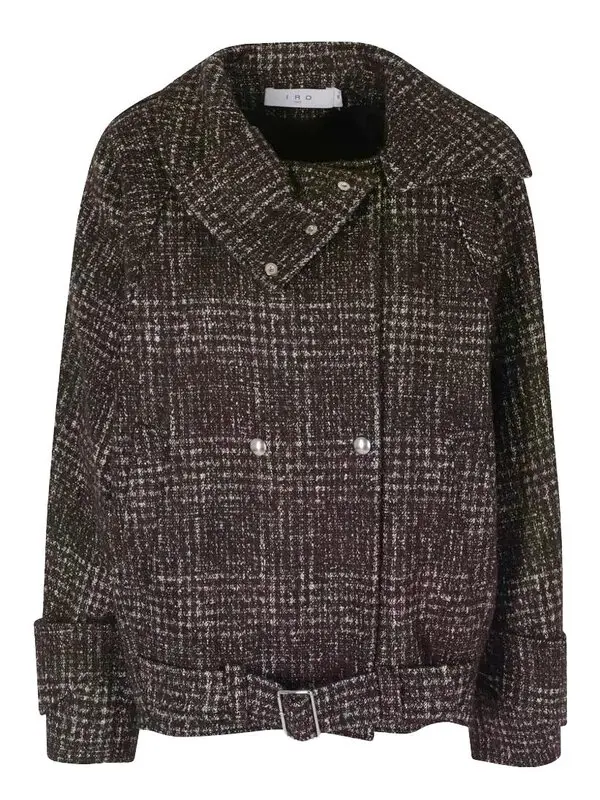 IRO PARIS Inja Tweed Belted Jacket - Brown