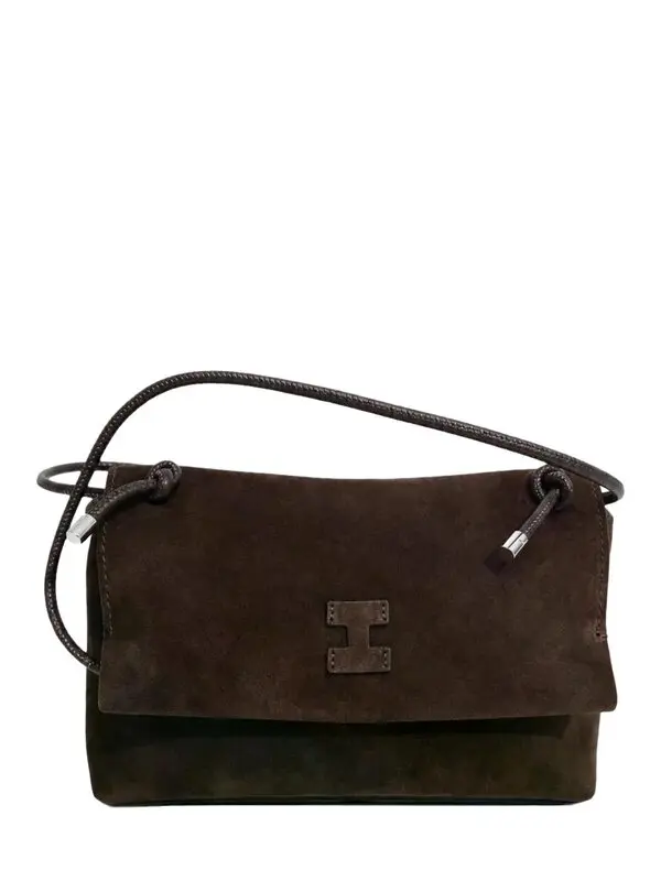IACUCCI Suede Logo-patch Cross Body Bag - Brown