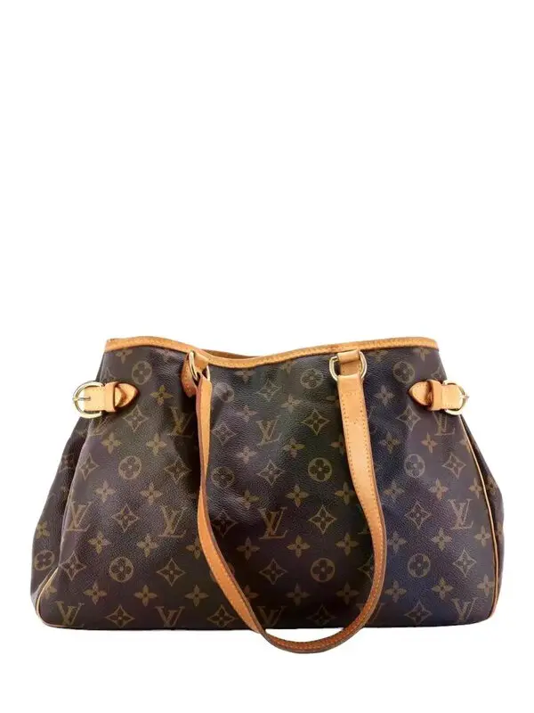 LOUIS VUITTON Batignolles Handbag Monogram Canvas Horizontal Tote Bag - Brown
