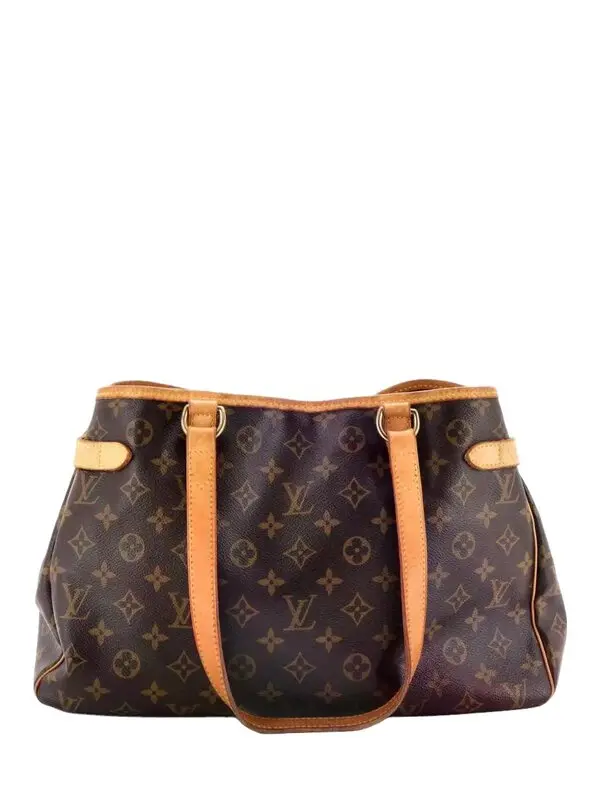 LOUIS VUITTON Batignolles Handbag Monogram Canvas Horizontal Tote Bag - Brown