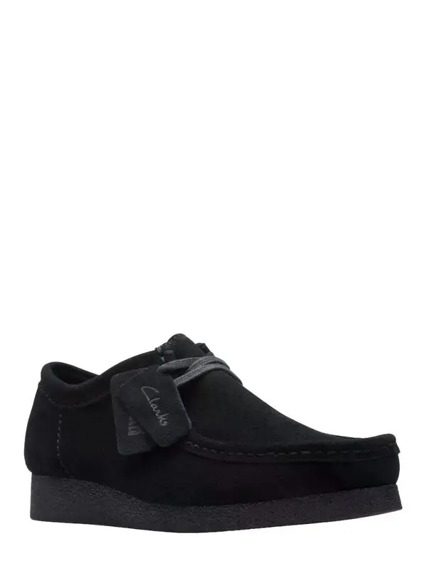 Clarks Wallabee Evo Suede Derby Shoes - Black