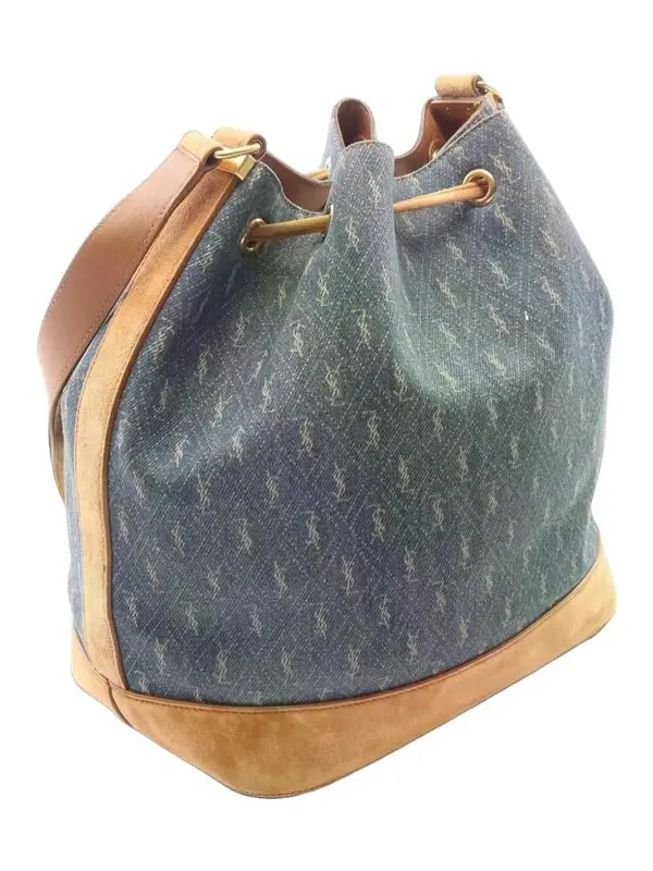 Saint Laurent 2000s Le Monogram Bucket Bag - Blue