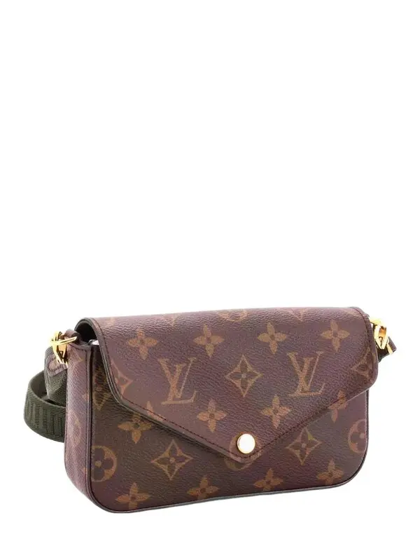 LOUIS VUITTON Felicie Strap & Go Handbag Monogram Canvas Crossbody Bag - Brown