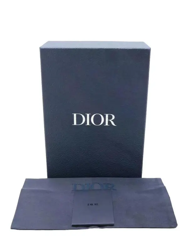 Dior 2000-2026 Mini Oblique Canvas Saddle Buckle Messenger Bag Crossbody Bag - Black
