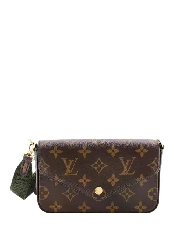 LOUIS VUITTON Felicie Strap & Go Handbag Monogram Canvas Crossbody Bag - Brown
