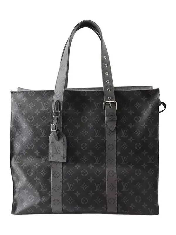 LOUIS VUITTON 2021-2026 Monogram Eclipse Cabas Zippe Gm Tote Bag - Black