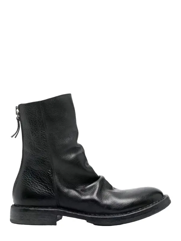 Moma Leather Ankle Boots - Black