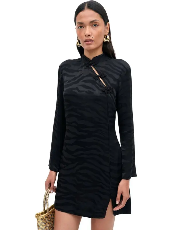 Rixo Brooklyn Cooper Jacquard Regular - Black