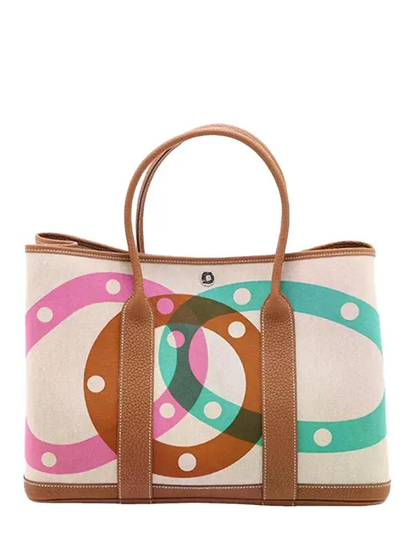 Hermès 2026 Toile And Negonda H Au Pas Garden Party 36 Tote Bag - Neutrals