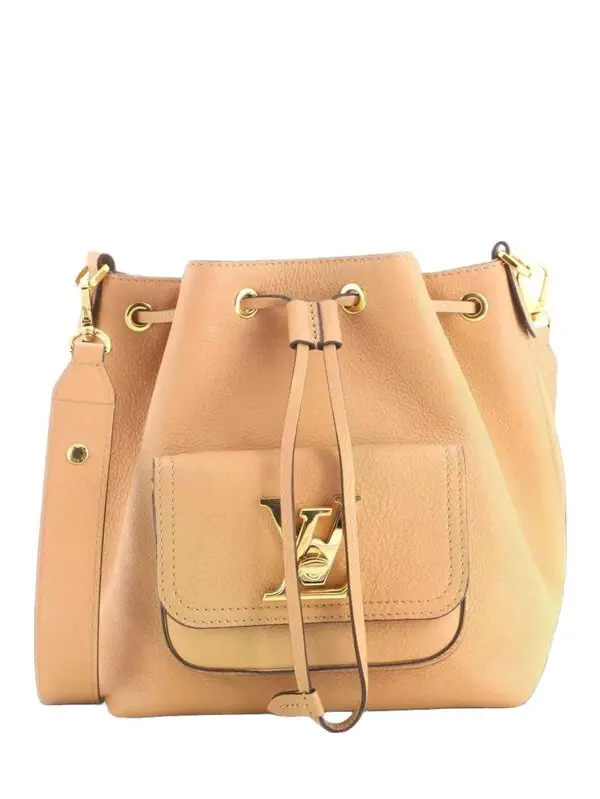LOUIS VUITTON Lockme Pocket Leather Bucket Bag - Brown