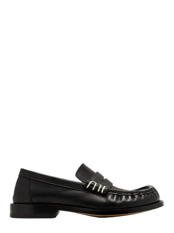 JW Anderson Contrast-stitch Penny Loafers - Black