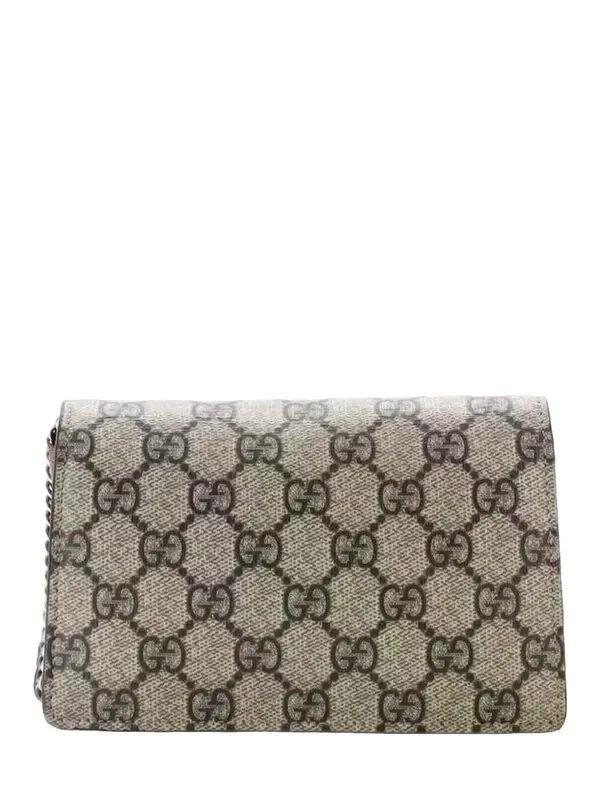 Gucci Dionysus Bag Gg Coated Canvas Super Mini Crossbody Bag - Brown