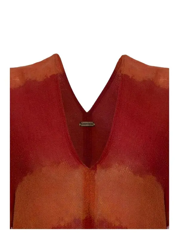 Caravana Winiketik Fringe-trim Crop Top - Red