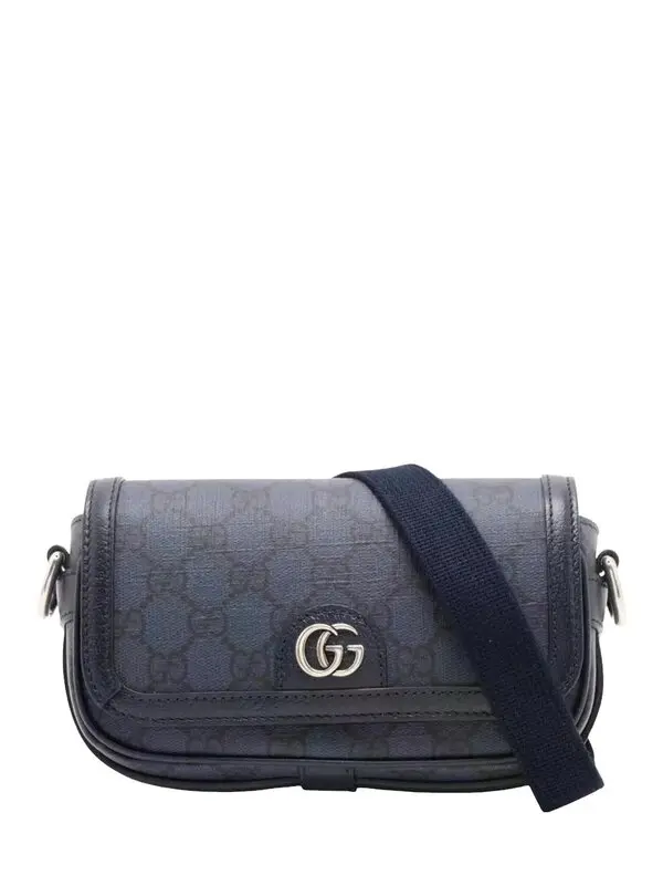 Gucci 2000-2015 Super Mini Gg Supreme Ophidia Crossbody Bag - Blue
