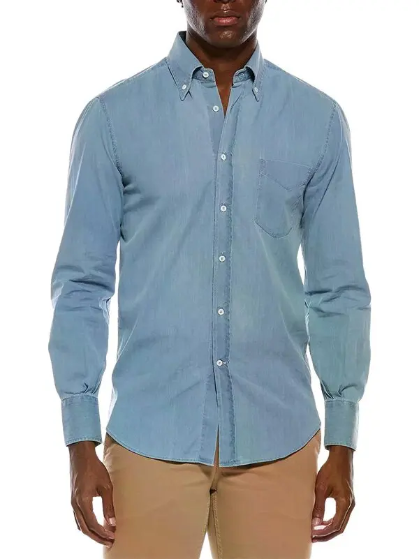 Brunello Cucinelli Button-fastening Patch-pocket Shirt - Blue