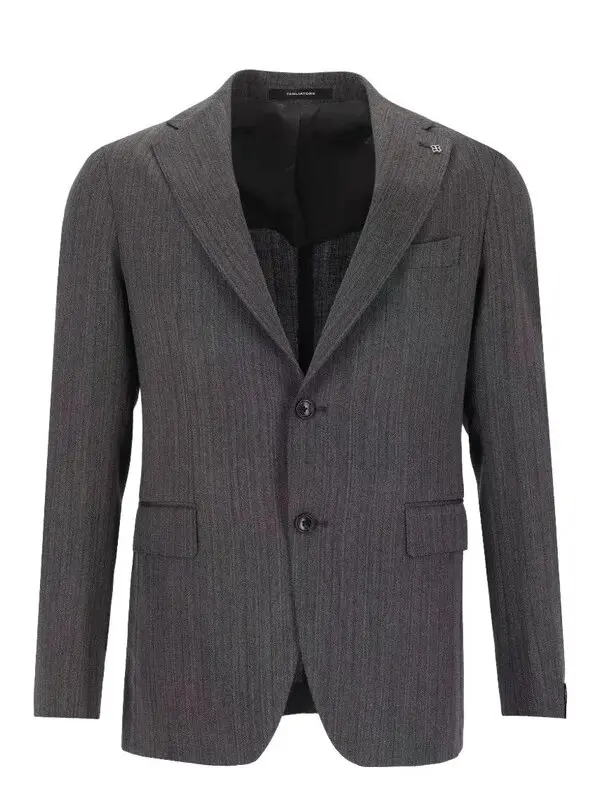 Tagliatore Vesuvius Herringbone Wool Suit - Grey