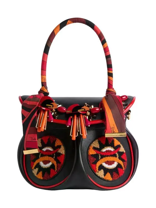 Emilio Pucci La Pupa Embroidered Handbag - Black