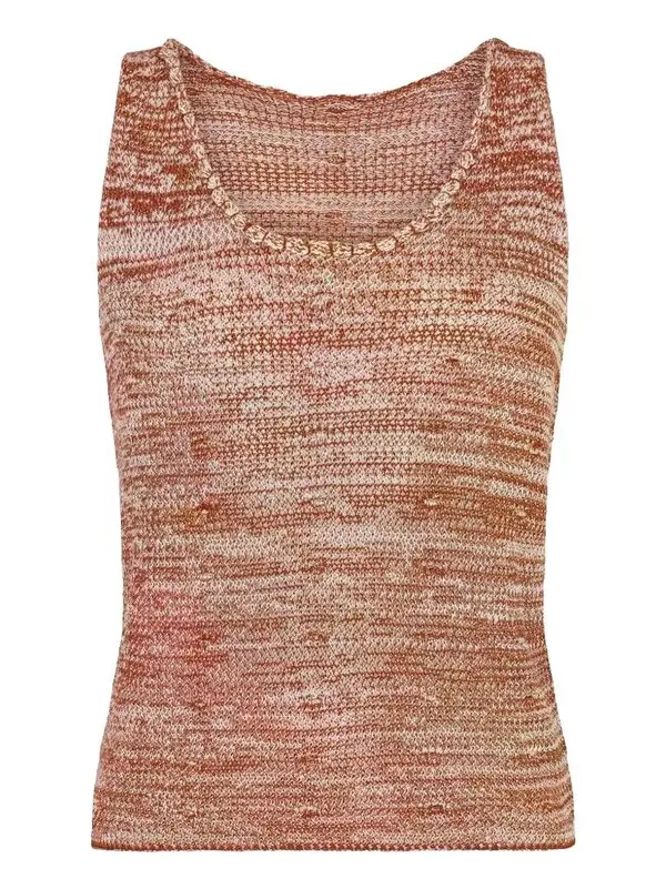 Escvdo Ofrenda Knitted Tank Top - Brown