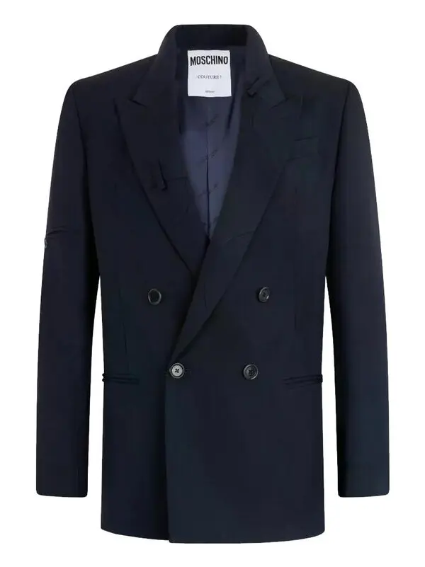 Moschino Double-breasted Blazer - Blue