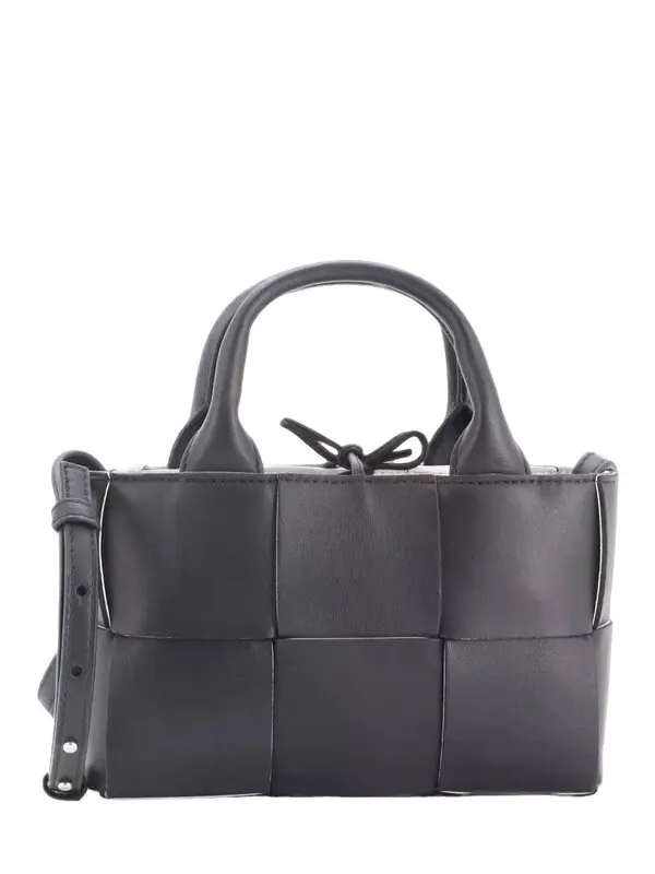 Bottega Veneta Arco Maxi Intrecciato Leather Candy Tote Bag - Black