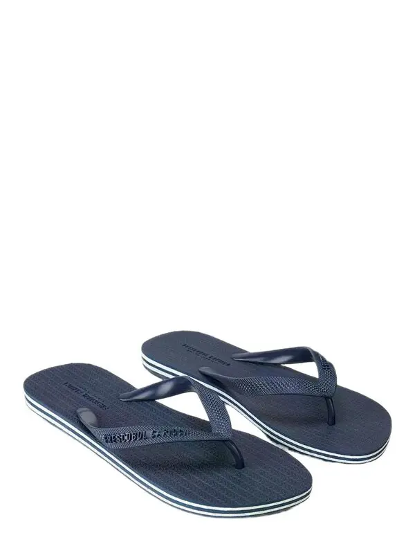 Frescobol Carioca Fabio Logo-strap Slides - Blue