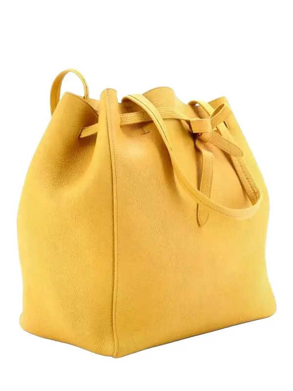 Celine Phantom Tie Cabas Leather Medium Tote Bag - Yellow