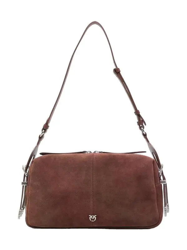 Pinko Love Birds Buckle-detail Shoulder Bag - Brown