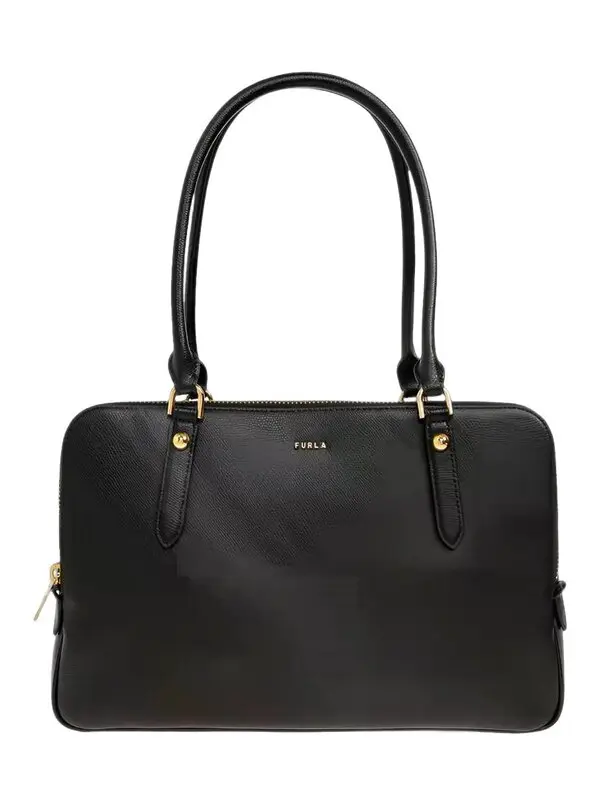 Furla Grained-leather Tote Bag - Black