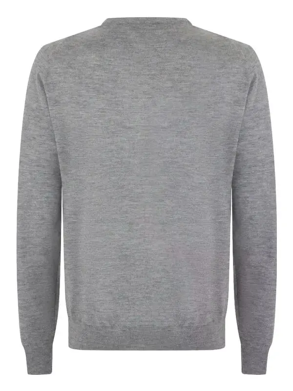 Fedeli V-neck Knitted T-shirt - Grey