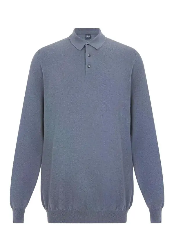 Fedeli Cashmere Long-sleeve Sweater - Blue