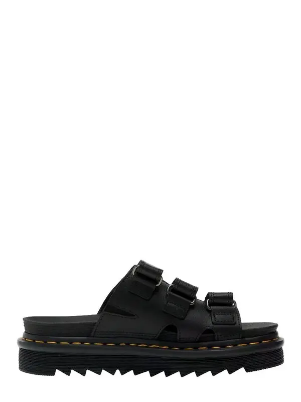 Dr. Martens Raine Athena Touch-strap Leather Slides - Black