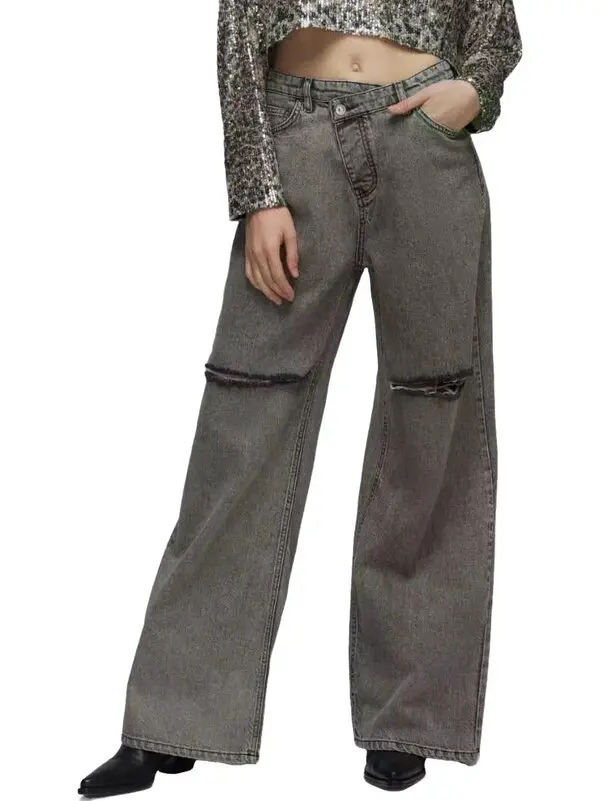 IN THE MOOD FOR LOVE Alexandra Leopard-print Sequinned Top - Grey
