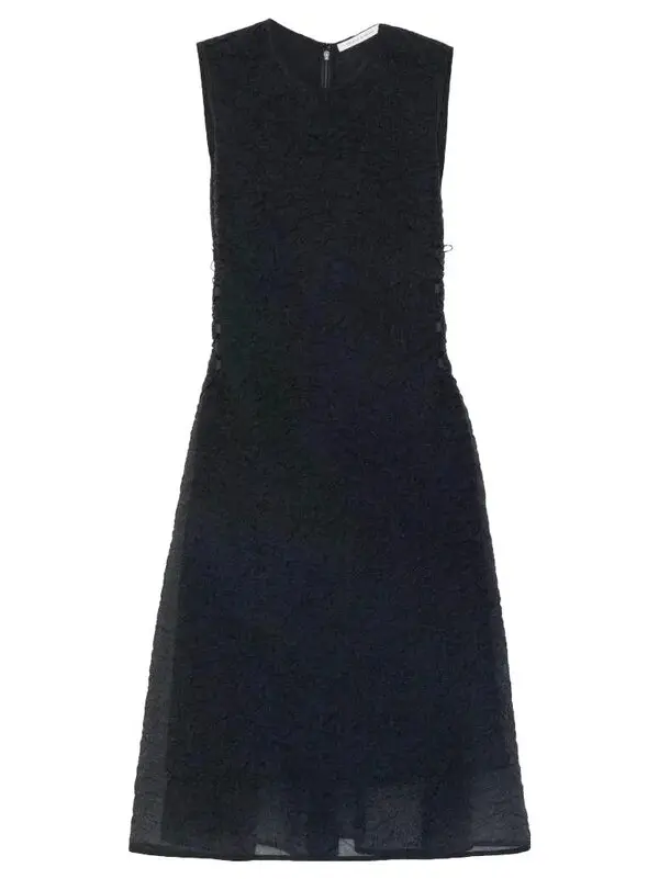 Cecilie Bahnsen Floria Brodia Matelassé Midi Dress - Blue