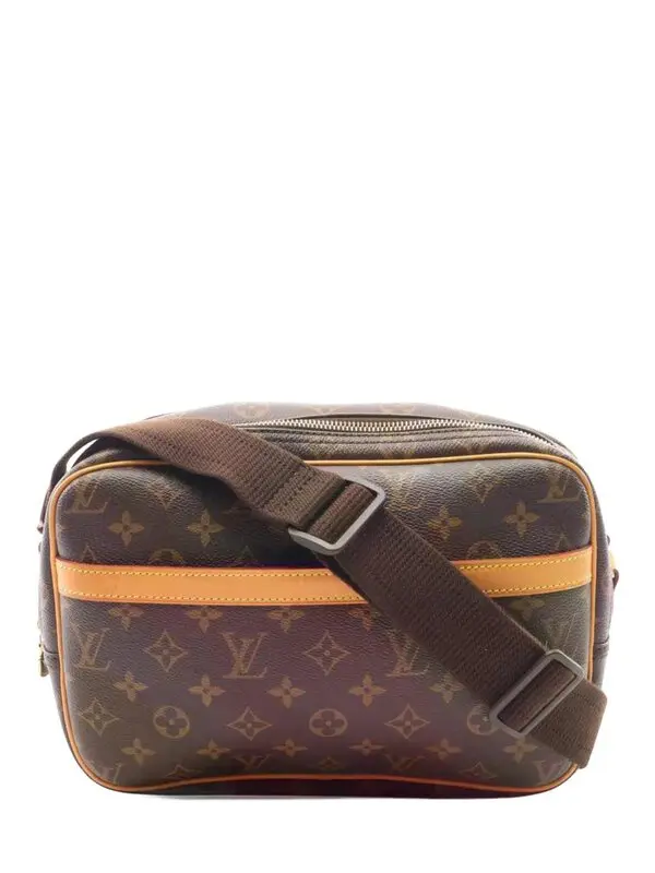 LOUIS VUITTON 2002 Monogram Reporter Pm Crossbody Bag - Brown