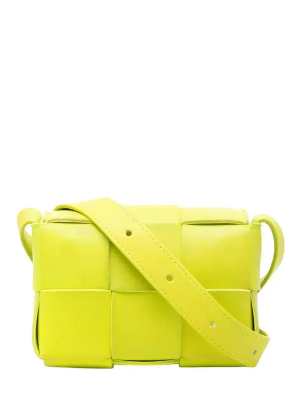 Bottega Veneta 2012-2026 Candy Nappa Intrecciato Cassette Crossbody Bag - Yellow