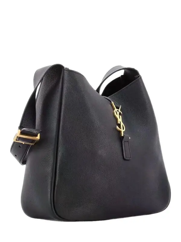 Saint Laurent Le 5 A 7 Supple Leather Small Hobo Bag - Black