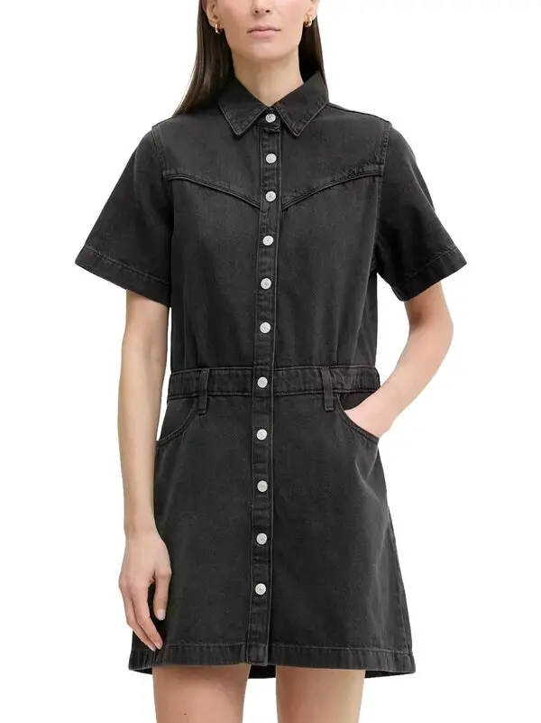LEVI'S Button-up Denim Mini Dress - Black