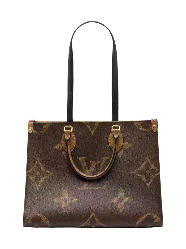 LOUIS VUITTON 2021-2026 Monogram Reverse Giant Onthego Mm Satchel - Brown