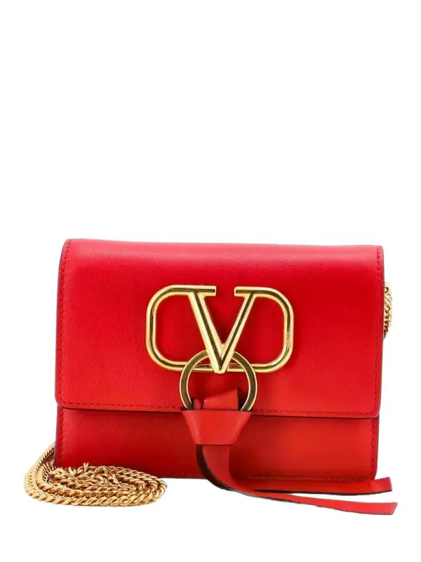 Valentino Garavani Vring Leather Mini Crossbody Bag - Red
