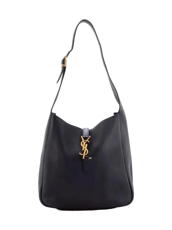 Saint Laurent Le 5 A 7 Supple Leather Small Hobo Bag - Black
