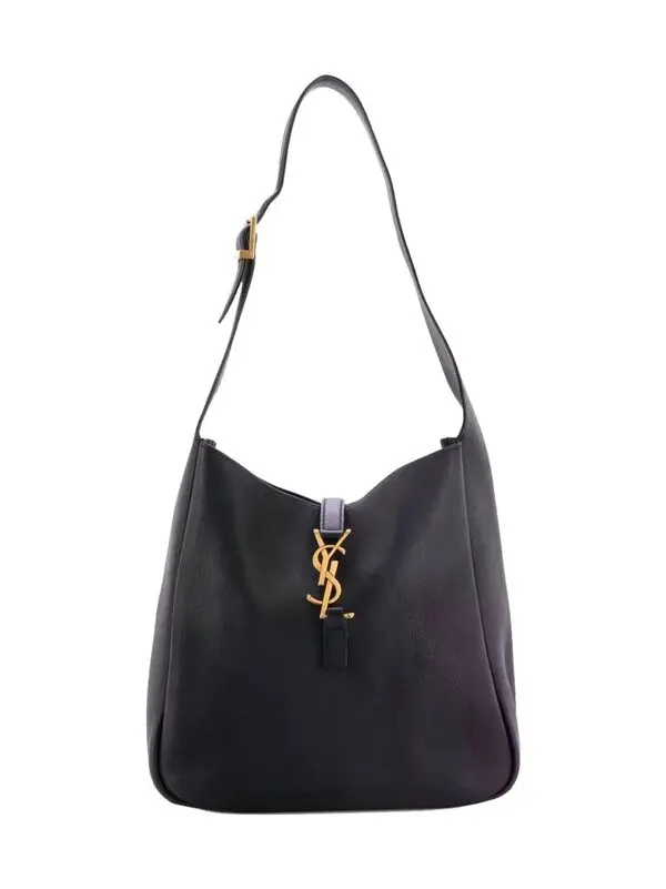 Saint Laurent Le 5 A 7 Supple Leather Small Hobo Bag - Black