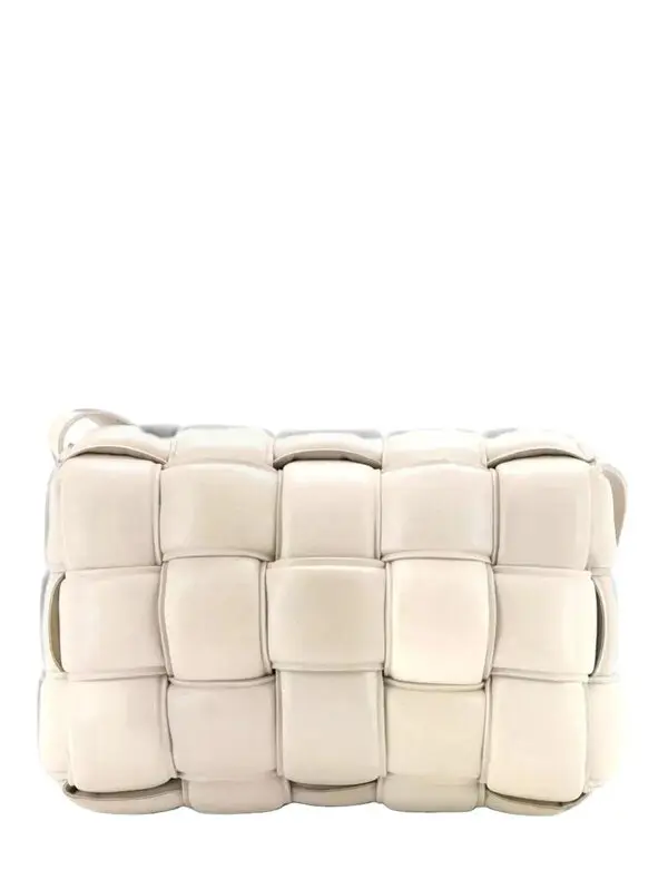 Bottega Veneta Cassette Padded Maxi Intrecciato Leather Crossbody Bag - Neutrals
