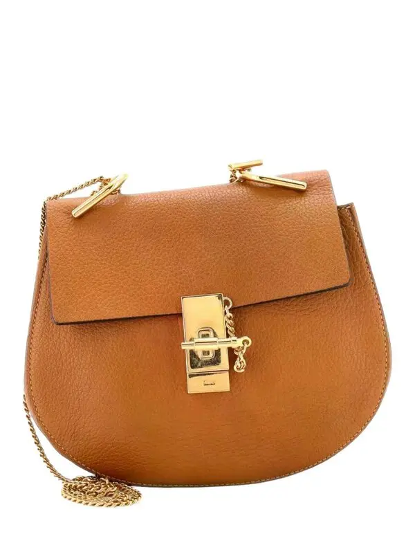 Chloé Drew Leather Small Crossbody Bag - Brown